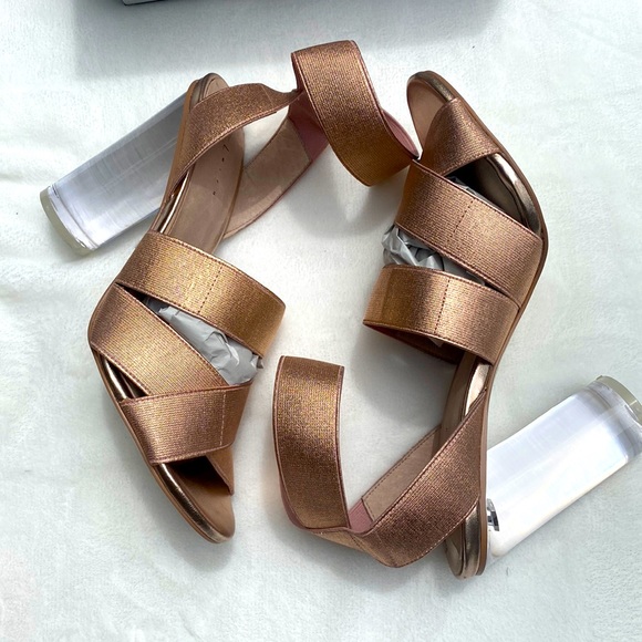 Leith | Shoes | Leith Heel Sandals Rose Gold | Poshmark